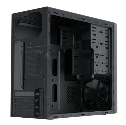 Vida Corporate Black Office PC Case, Micro ATX, 120mm Fan, 2x 5.25 Inch ...
